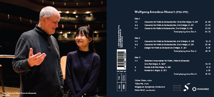 Chloe Chua Mozart Violin Concertos (3CD set) – Singapore Symphony ...